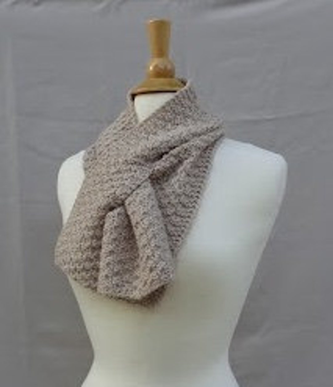 Alpaca Wool Keyhole Scarf Pull Through Neck Scarf Light - Etsy