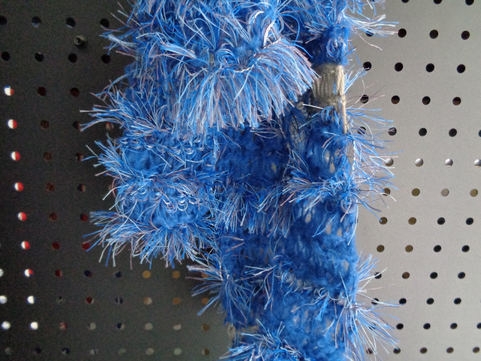 Bright Blue Skinny Scarf Crazy Art Scarf Designer Fashion - Etsy