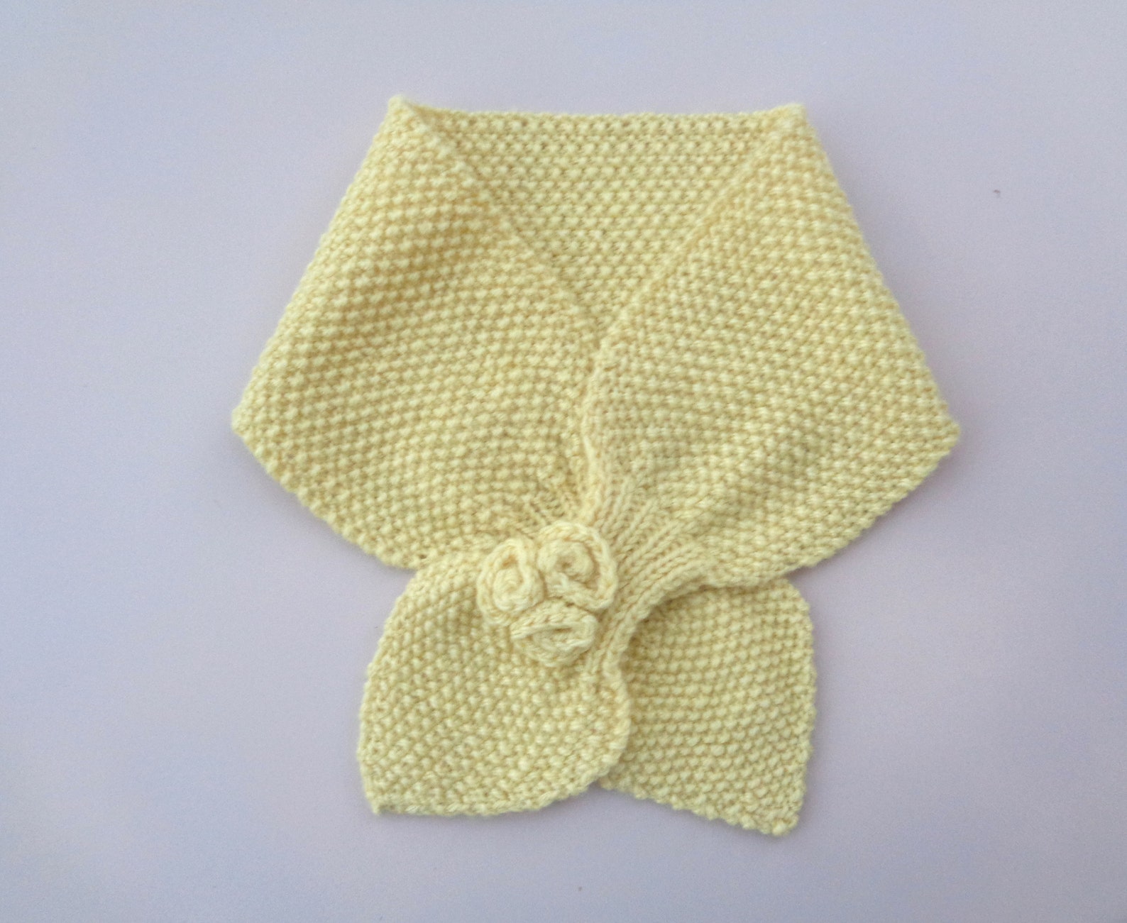 Off White Ascot Scarf, Merino Wool Cashmere Blend, Pull Through Keyhole ...
