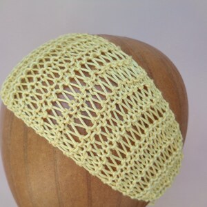 Lace String Headband, CHOOSE Color, Adjustable Tie Back, Hand Knit ...