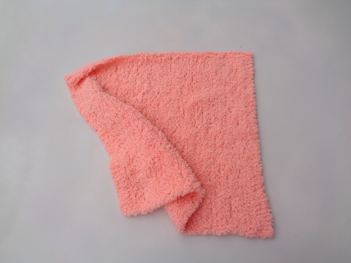 Plush Chenille Lovey Pale Pink Security Blanket Baby | Etsy