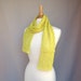 Bright Yellow Scarf, Airy Lace Design, Cotton Linen, Hand Knit, Eco ...