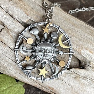 Sun Celestial Necklace 70s Vintage Chain Jonette Jewelry - Etsy