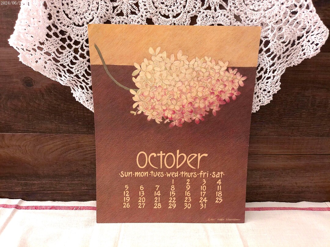 1986 Nikki Schumann October Calendar Poster - Etsy