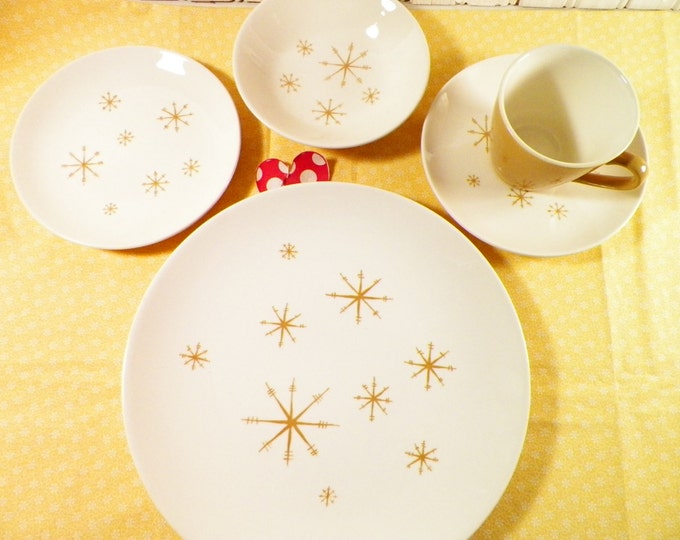 Vintage Atomic Dishes, Star Glow, Royal China, Service for 4 - Etsy