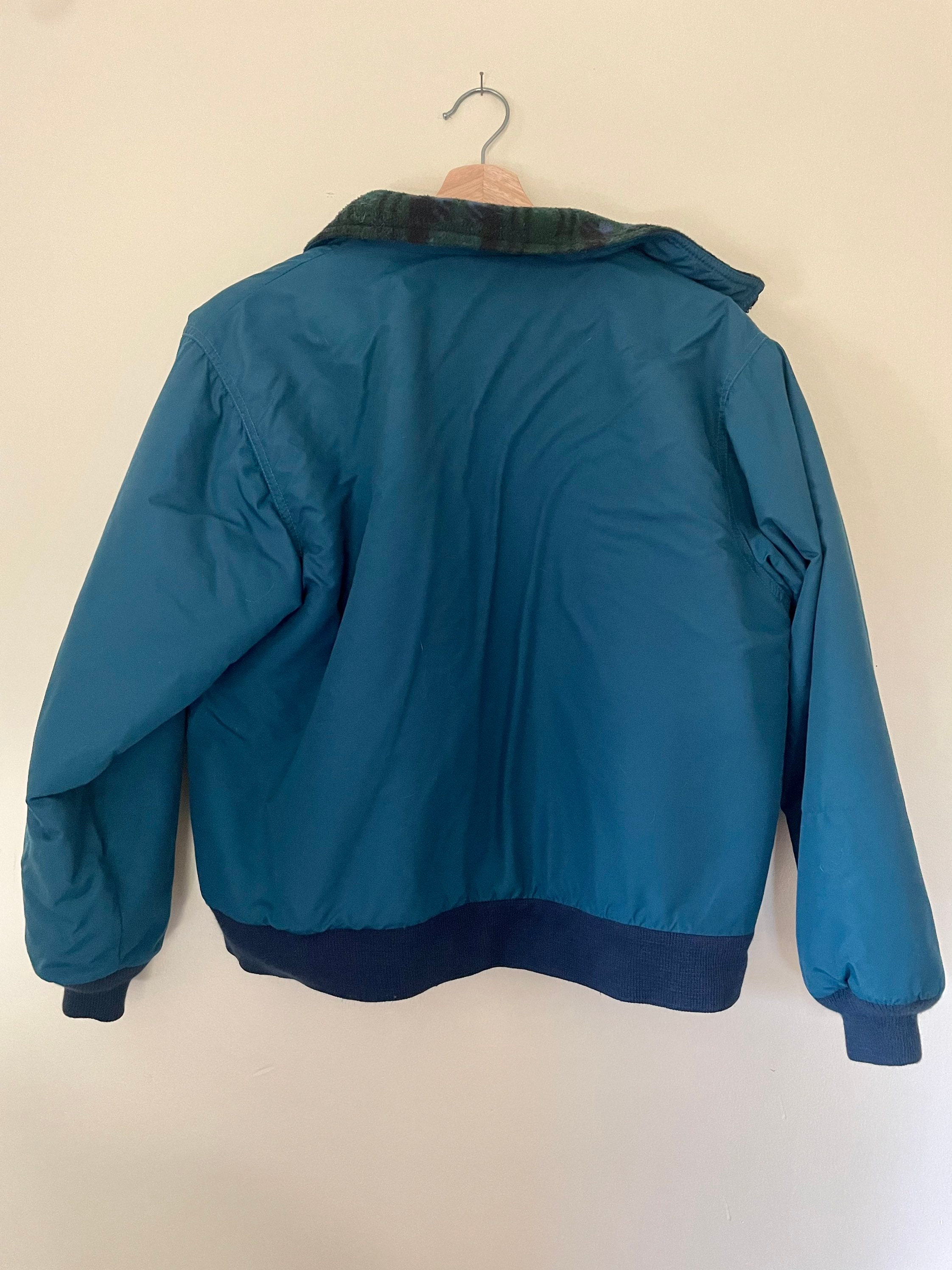 Vintage Teal Ll Bean Warm Up Jacket Etsy