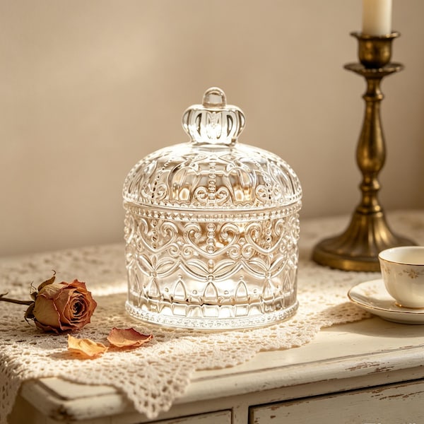 Clear Vintage Candy Jar - Etsy