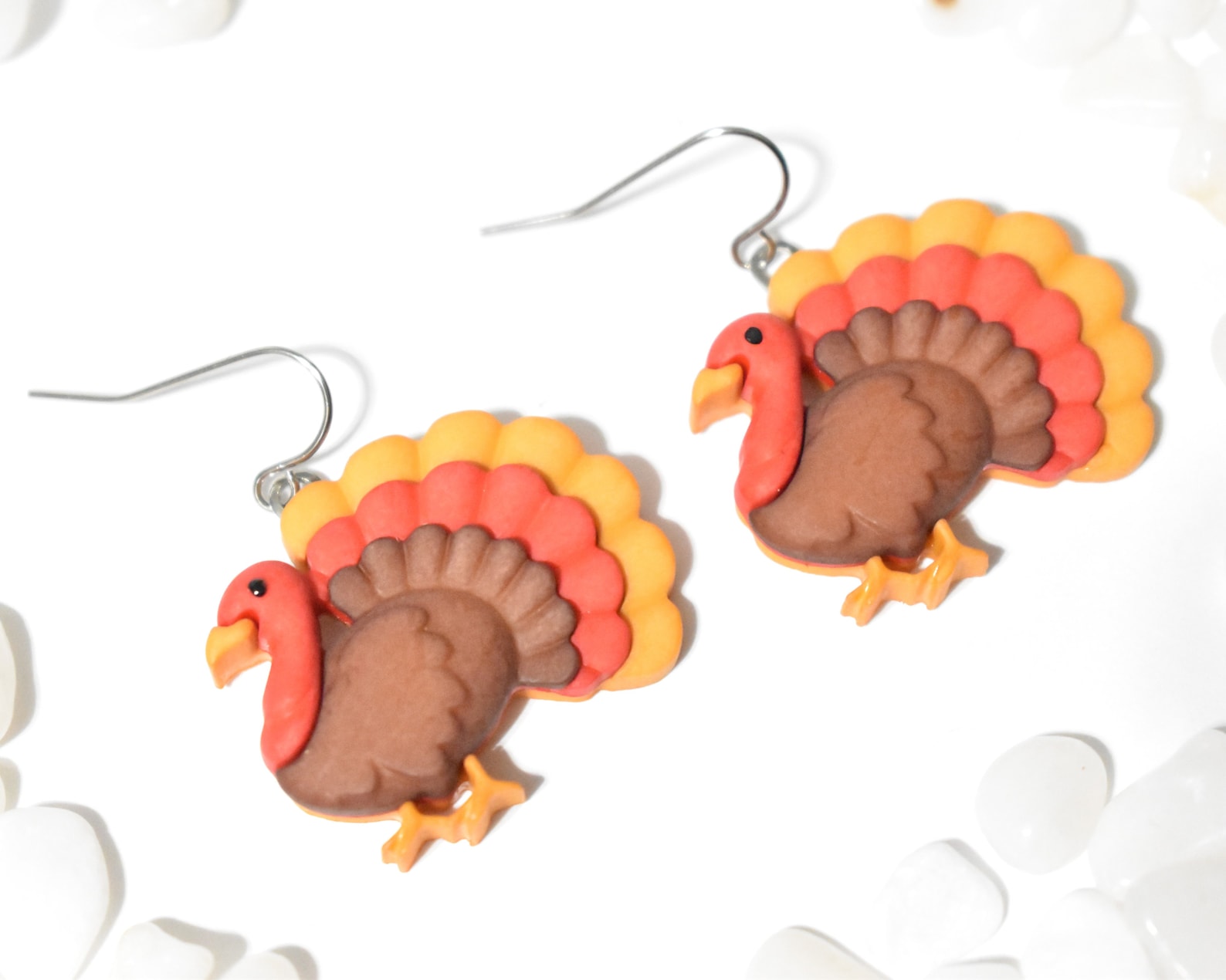 Brown Turkey Earrings, Thanksgiving Earrings, Fall Earrings, Autumn ...