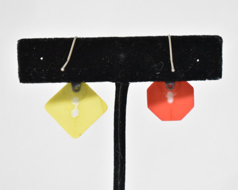 Road Sign Earrings Stop Sign Earrings Transportation - Etsy