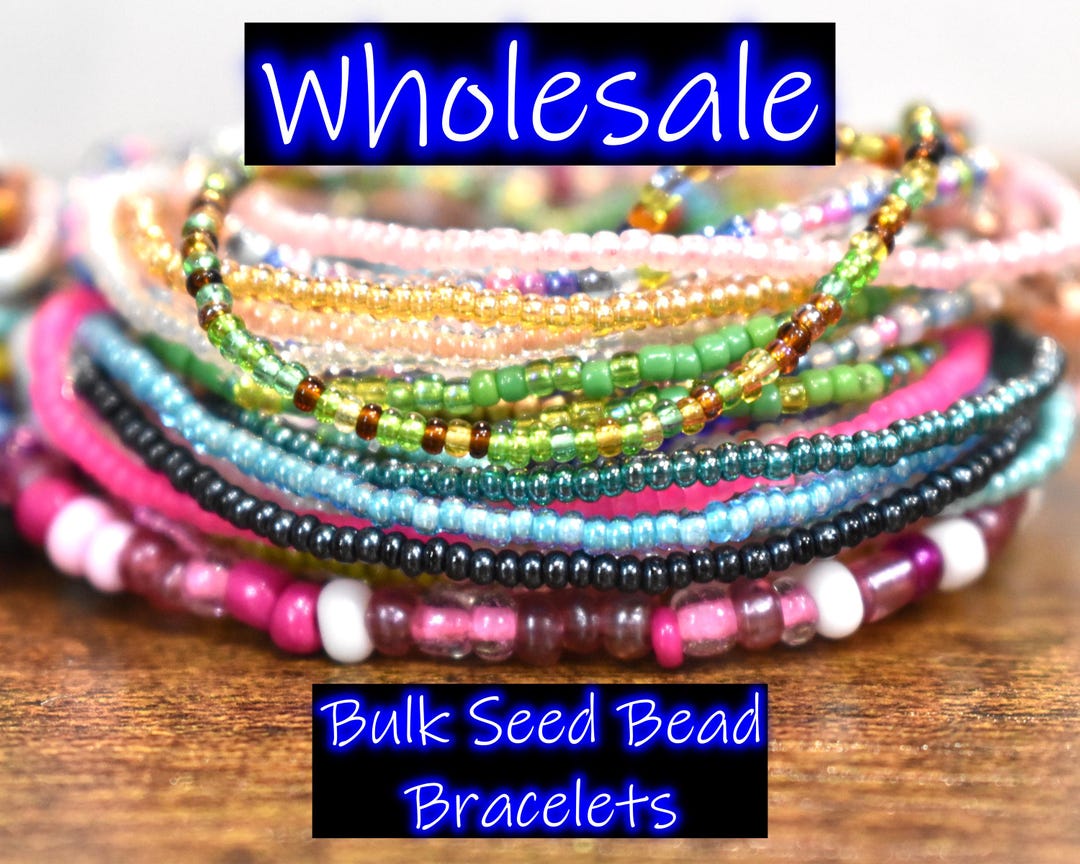Wholesale Bracelets, Bulk Bracelets, Grab Bag Bracelets, 11/0 - 6/0 Seed Bead Bracelets, Girls ...