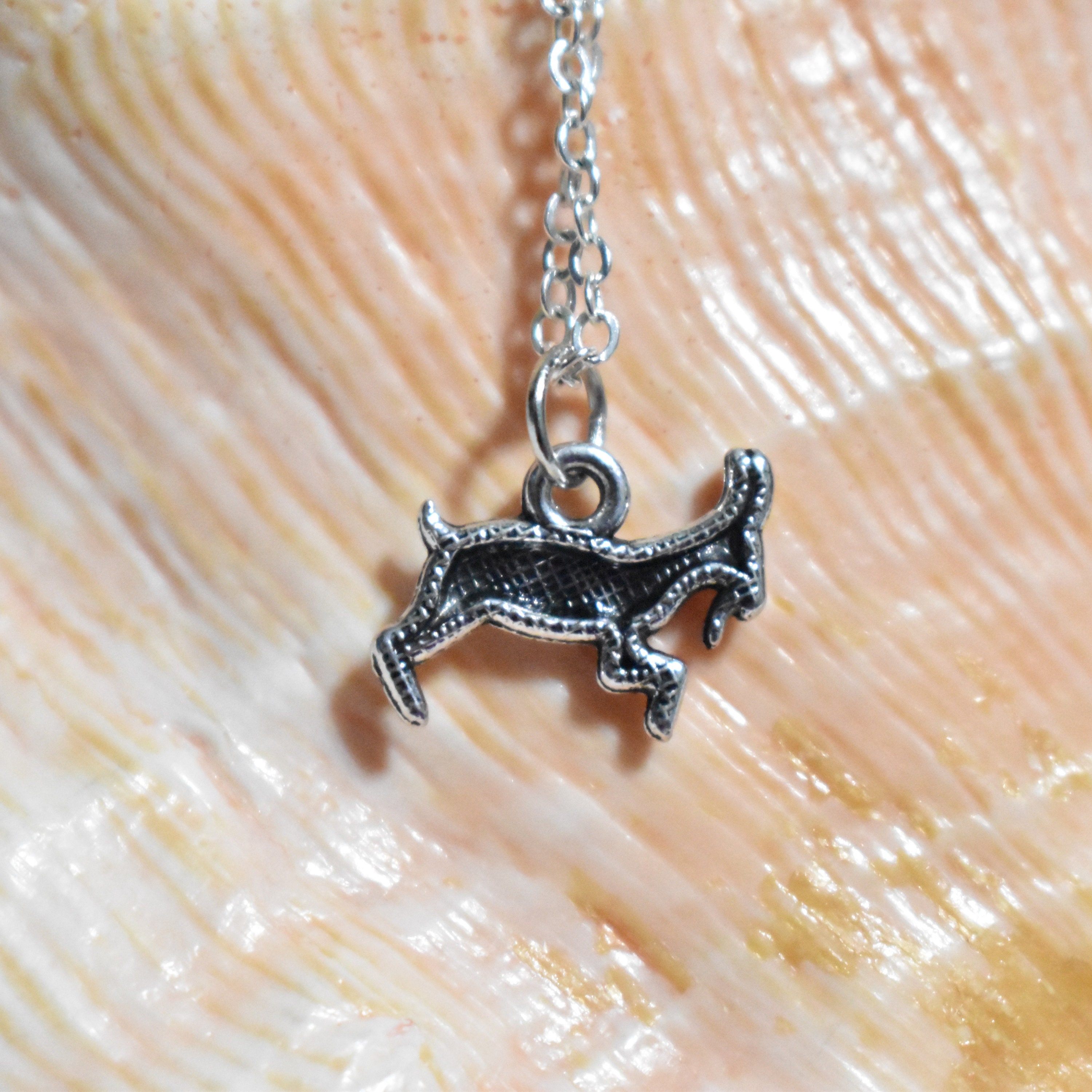 Goat Necklace Goat Charm Necklace Animal Necklace Goat | Etsy