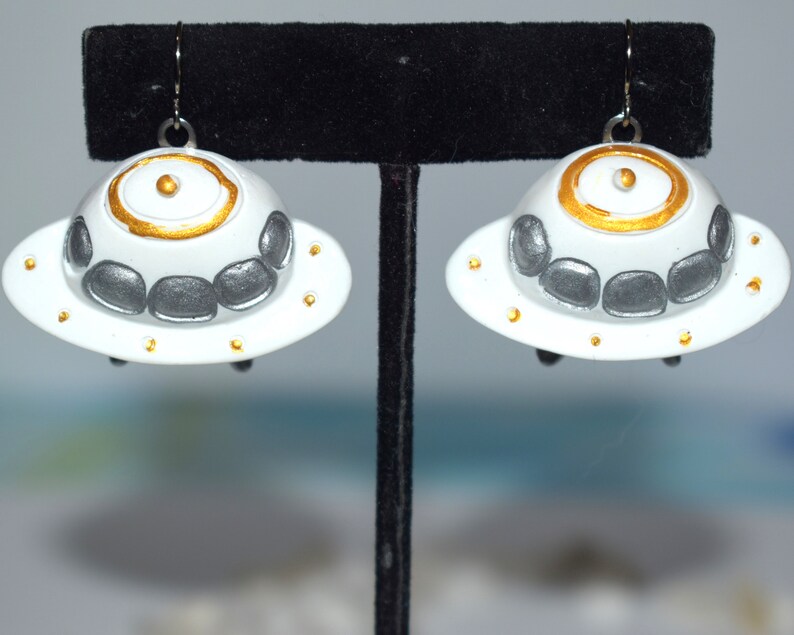 UFO Earrings, UFO Jewelry, Spaceship Earrings, Astronaut Earrings ...