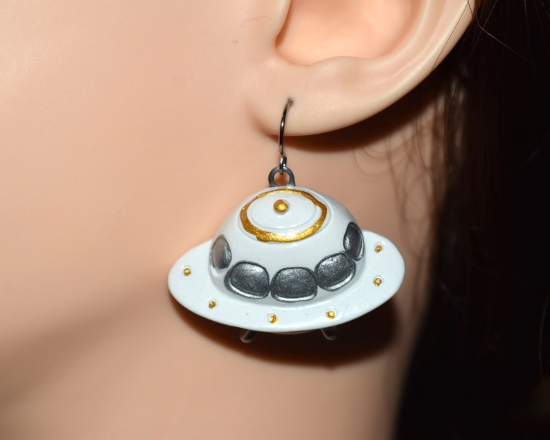 UFO Earrings, UFO Jewelry, Spaceship Earrings, Astronaut Earrings ...