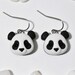 Panda Bear Earrings Black & White Panda Bear Charm Earrings - Etsy