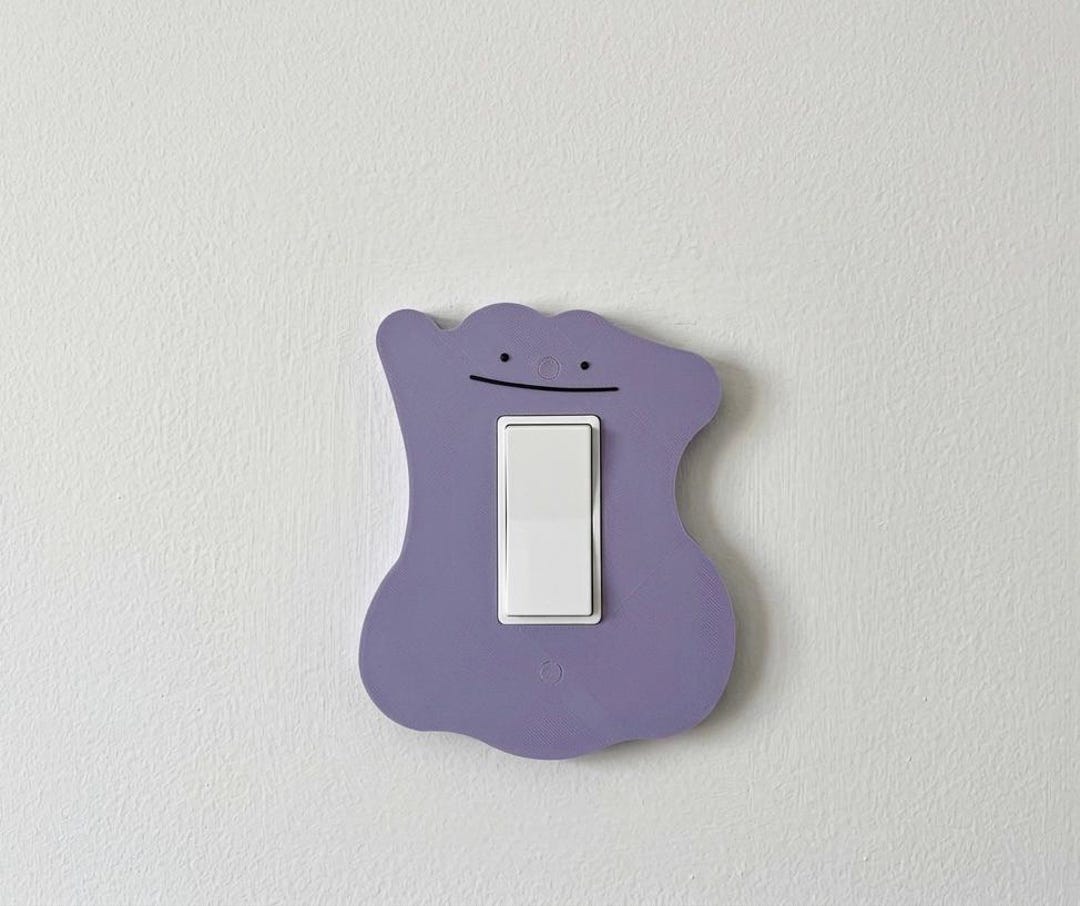Ditto Pokopia Inspired Light Switch Cover, Pokemon Purple Toggle Rocker ...