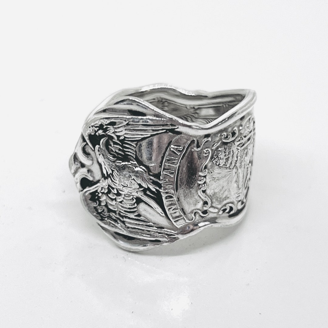 Indiana U.S. State Spoon Ring "eagle Series" - Etsy