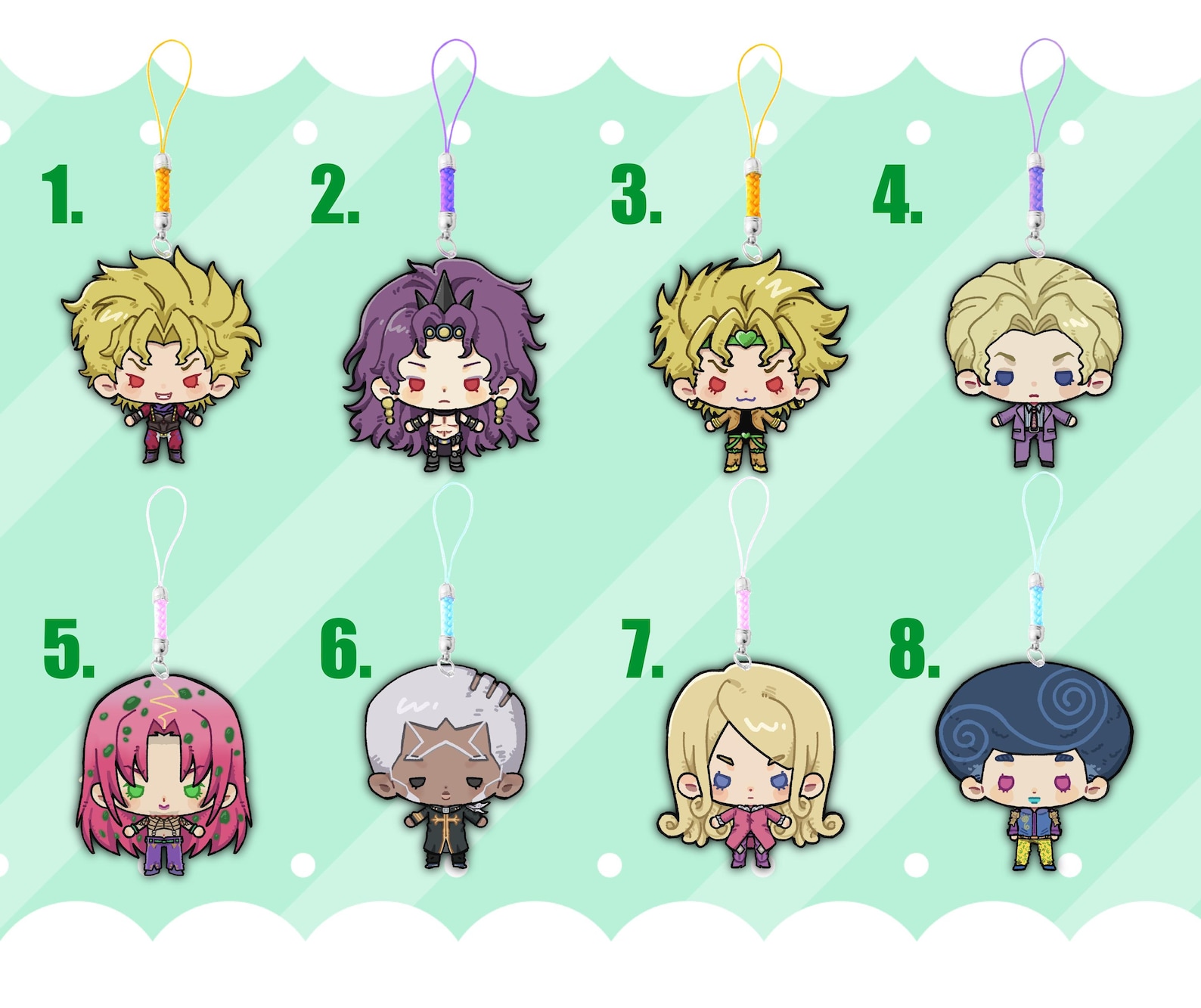 JJBA Jojo’s Bizarre Adventure Villain Mini Charms - Etsy UK