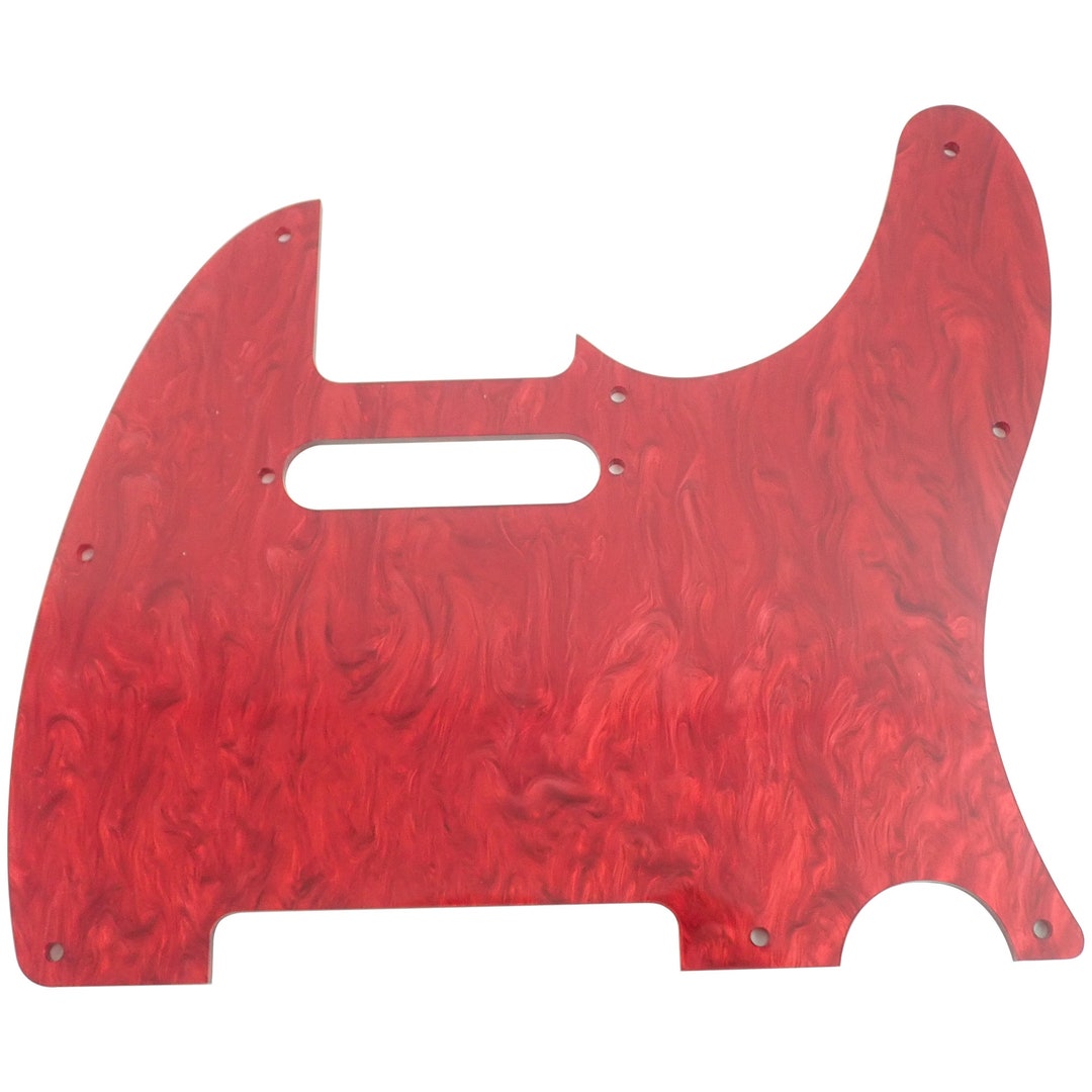 Red Pearl Acrylic Telecaster Guitar Pickguard - Etsy