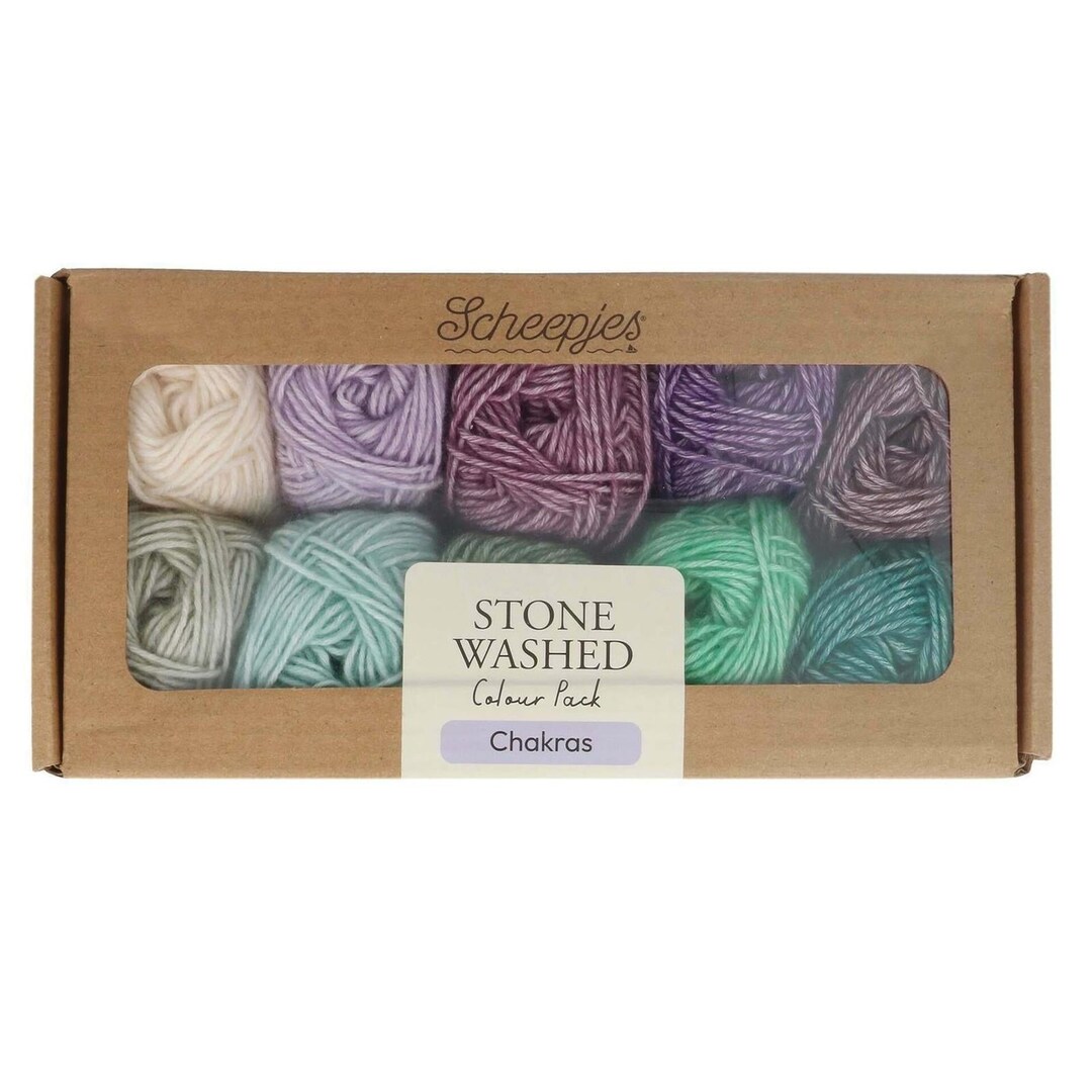 Scheepjes 24533 Stone Washed Colour Pack Chakras Yarn - 25g - Etsy