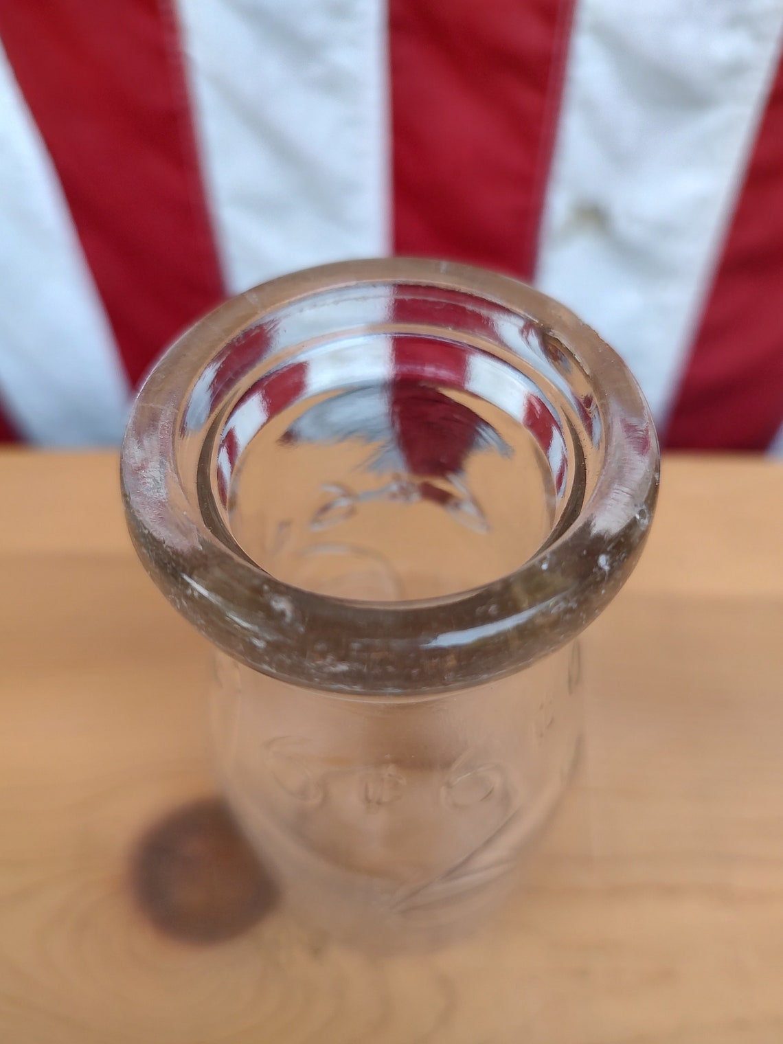 Vintage 6 Cent Glass Milk Bottle - Etsy