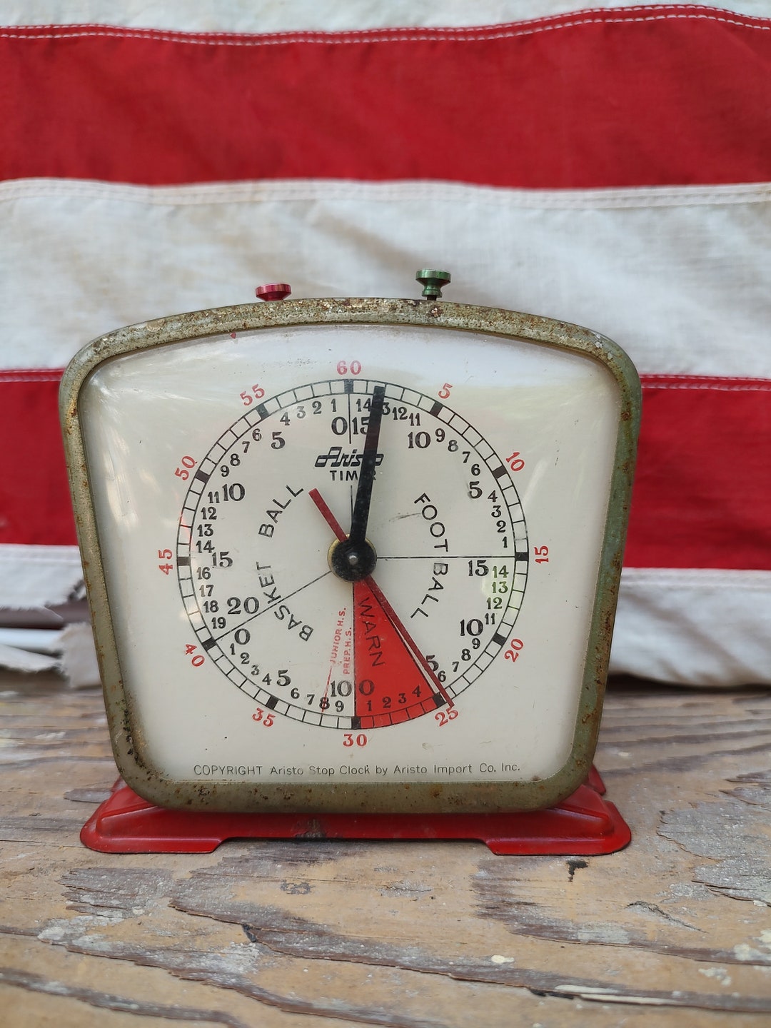 Vintage Aristo Sports Clock Timer Basketball Football Working Condition ...