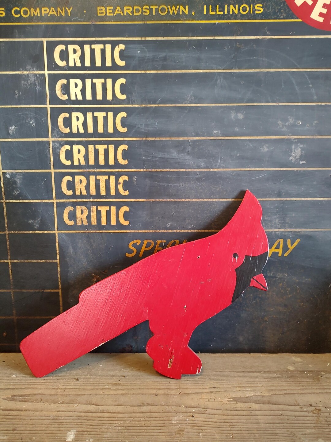 Vintage Handmade Wooden Folk Art Cardinal Bird Cut Out - Etsy