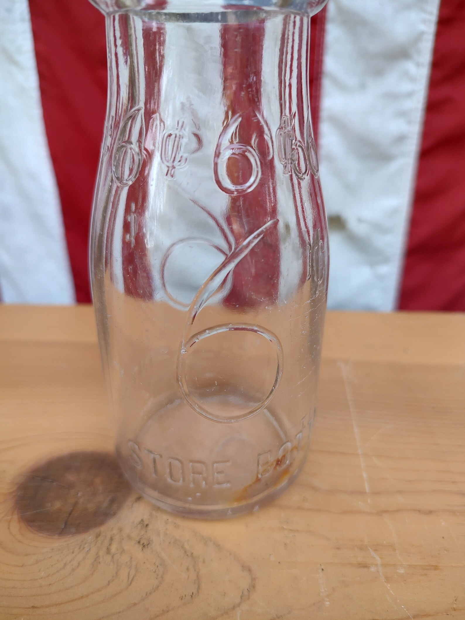 Vintage 6 Cent Glass Milk Bottle - Etsy
