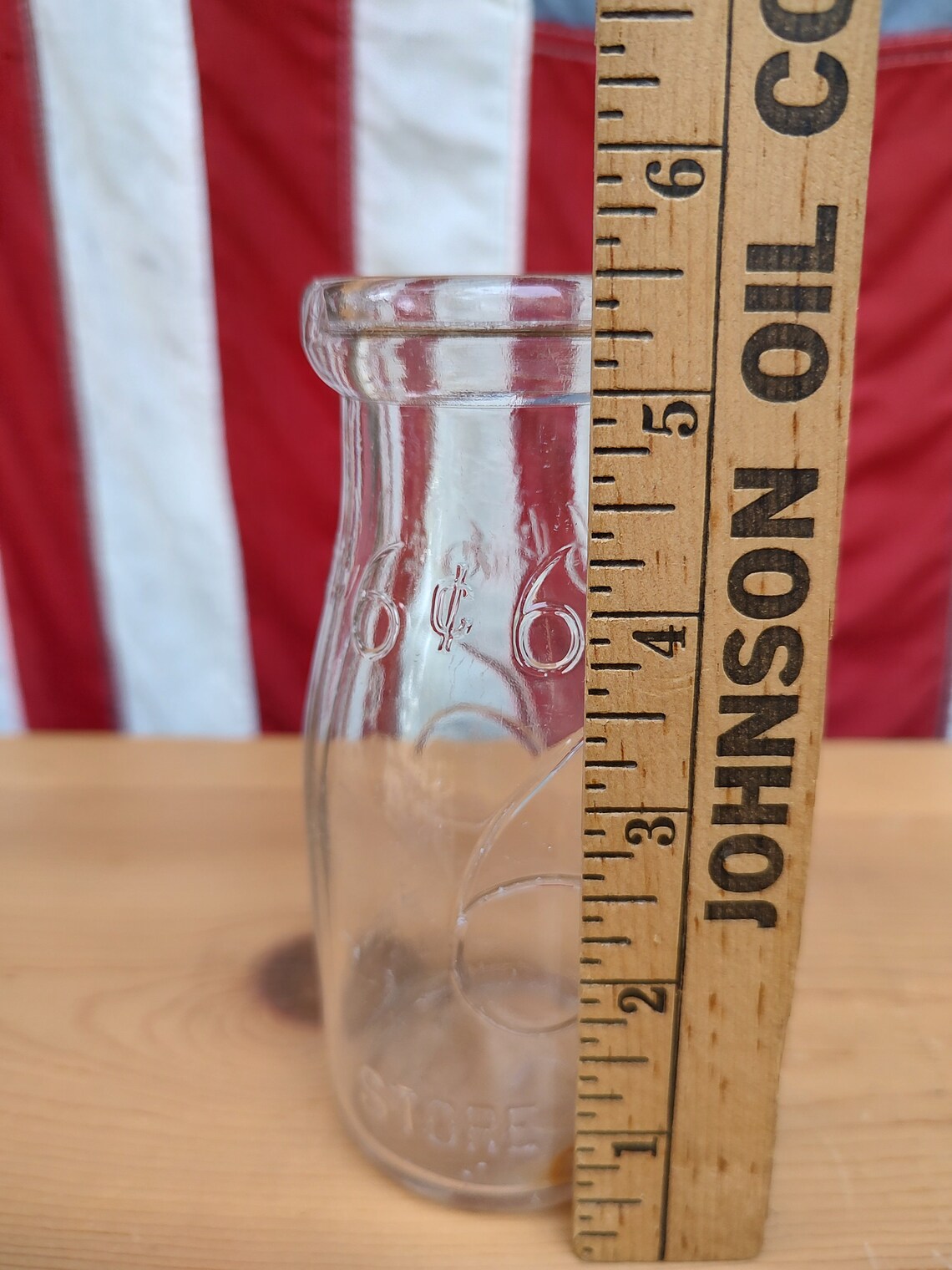 Vintage 6 Cent Glass Milk Bottle - Etsy