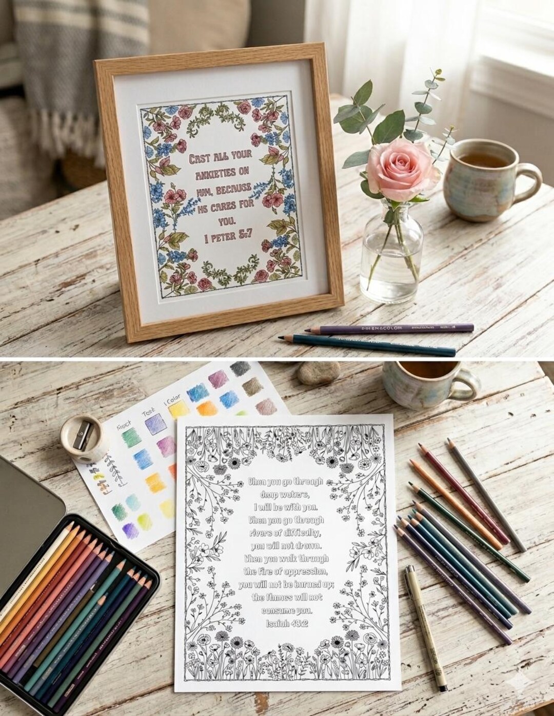 Christian Coloring Pages for Anxiety & Peace | Bible Verse Coloring ...