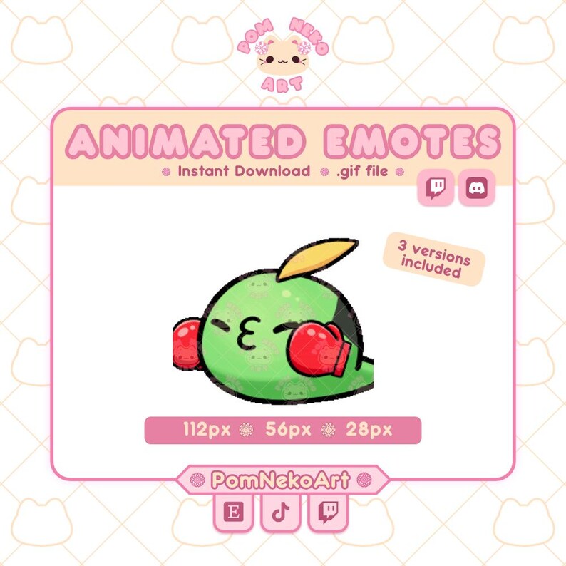 Animated Gulpin Emote - Punch | Twitch Stream, Discord Emoji | Boxing ...