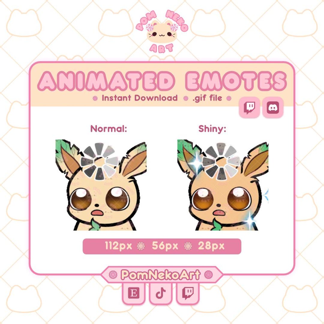 Animated Leaf Think Emote | Twitch Stream, Discord Emoji | Grass Fox ...