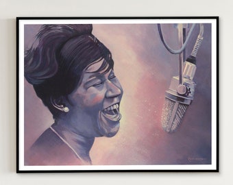 Aretha Franklin Poster. the Queen of Soul. Music. Kraft Paper. Art ...