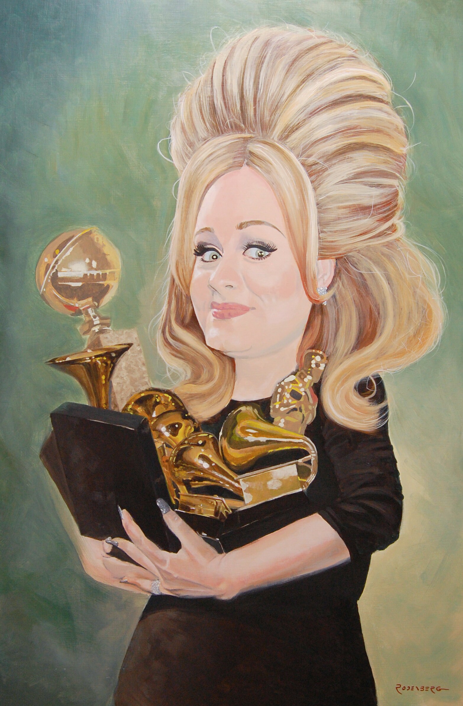 ORIGINAL Painting of Adele by Jeff Rodenberg 36"x24" - Etsy