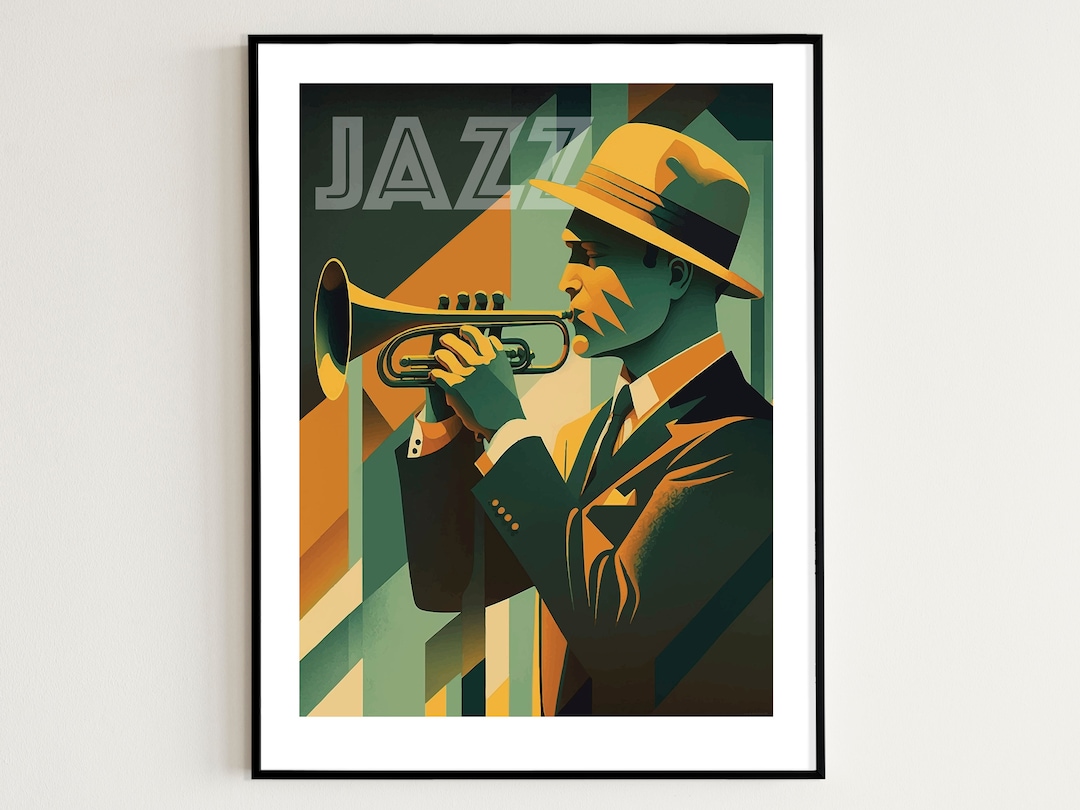 Jazz Art Poster, Digital Print, Printable Wall Art, Music Art, Home ...