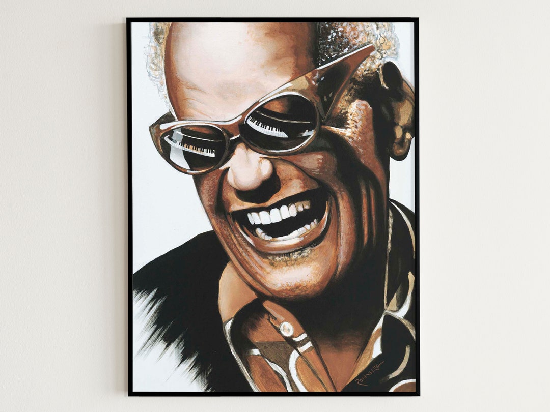 Ray Charles Art Print on Paper, Wall Art, Rock and Roll Music Poster - Etsy