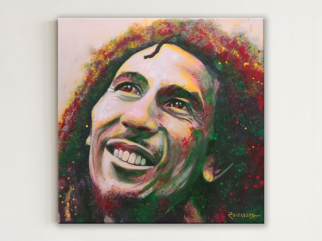 ORIGINAL Painting of Bob Marley by Jeff Rodenberg 12x 12 - Etsy
