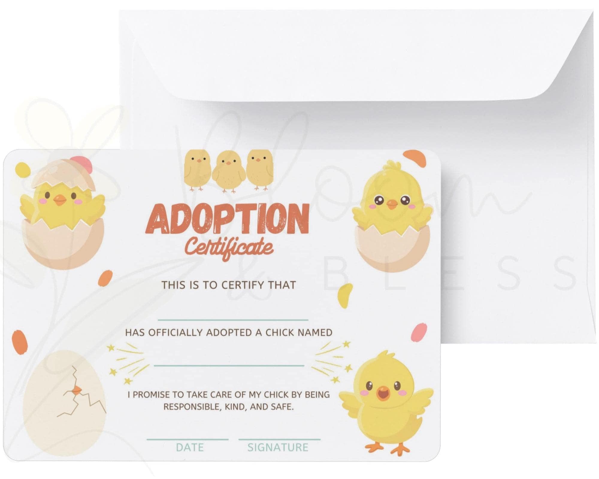 Chick Adoption Certificate | Editable Canva Template, Spring Classroom ...