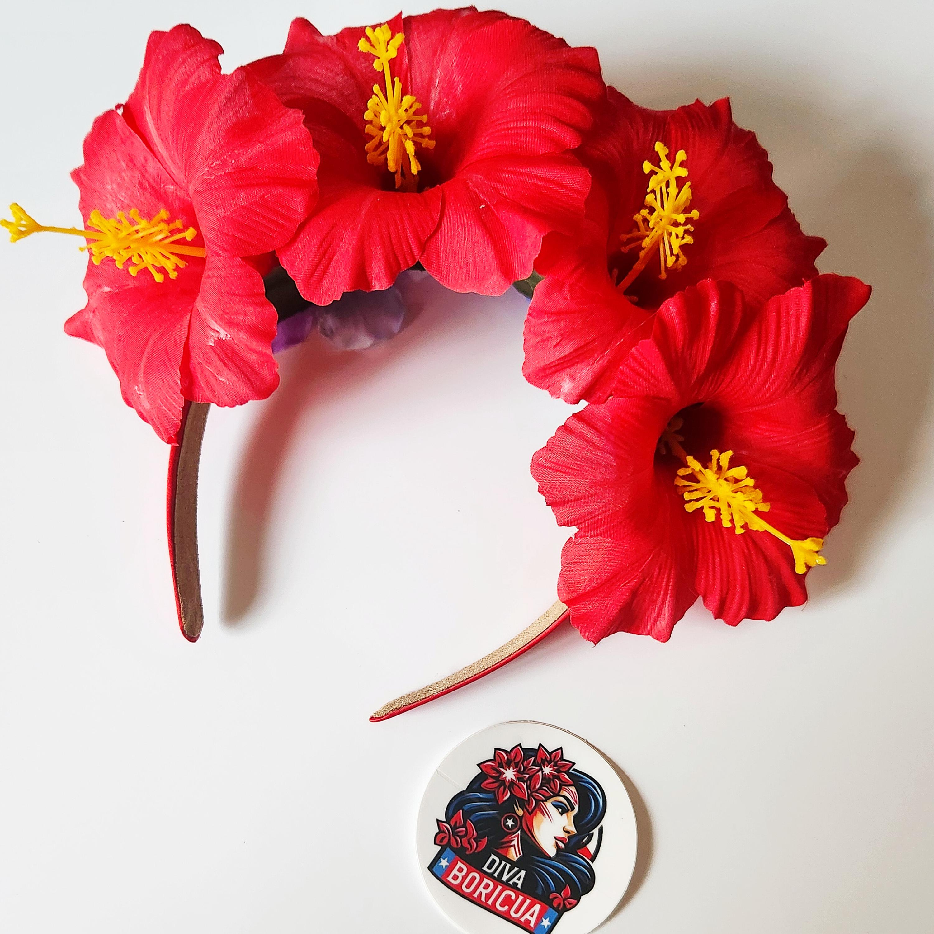 Puerto Rico Flor Maga Crown - Handmade Boricua Headpiece for Festival ...