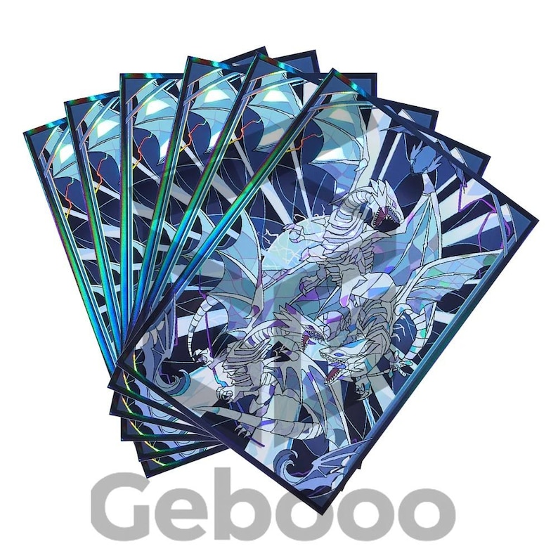Gebooo Holographische "Azure Dragon Trio" Anime Kartenhüllen - Buntglas ...