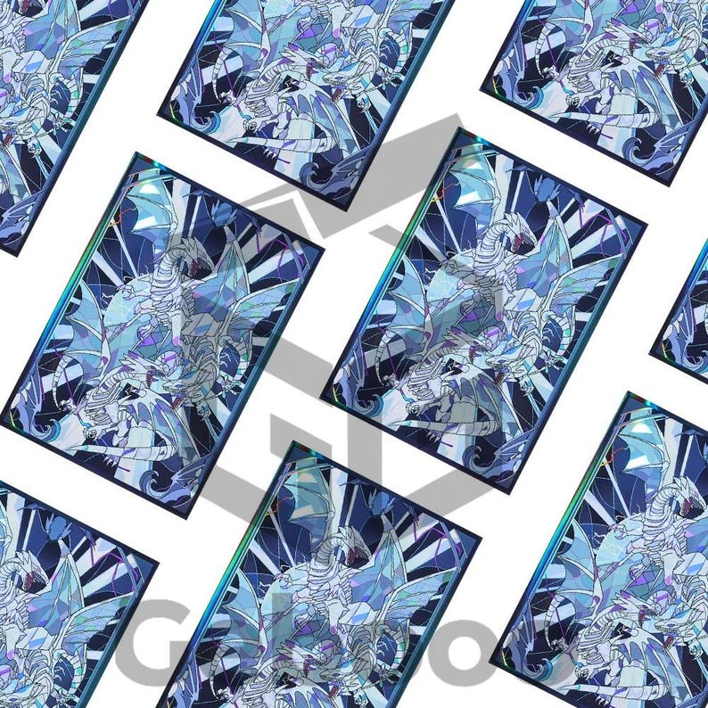 Gebooo Holographische "Azure Dragon Trio" Anime Kartenhüllen - Buntglas ...