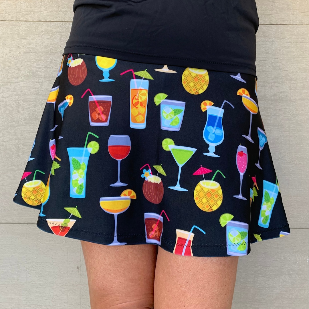 Pickleball Tennis Golf Fun Cocktail Team Aline Skirt Lucky Dot Designs ...