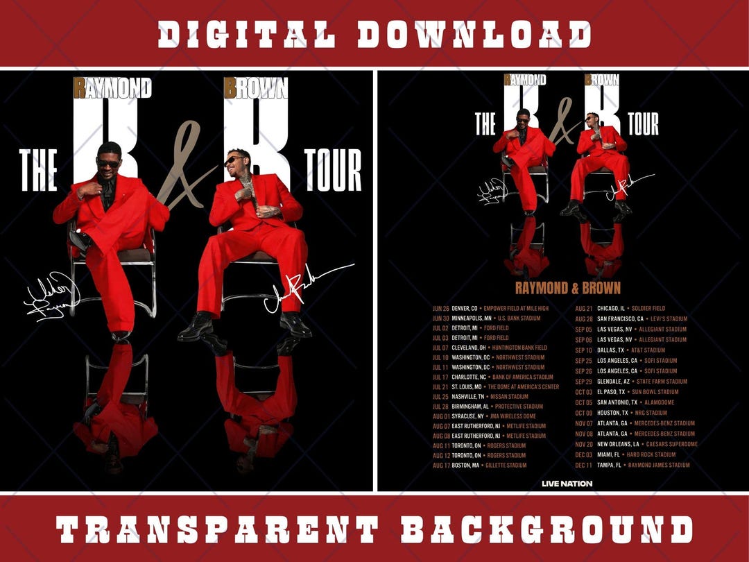 Raymond Usher and Brown R&B Tour 2026 PNG (digital Download) - Etsy
