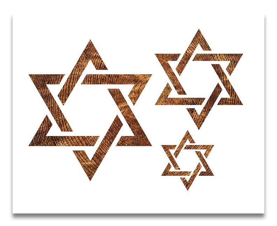 Star of David Stencil - Israel Flag - Reusable Color, Draw, & Paint ...