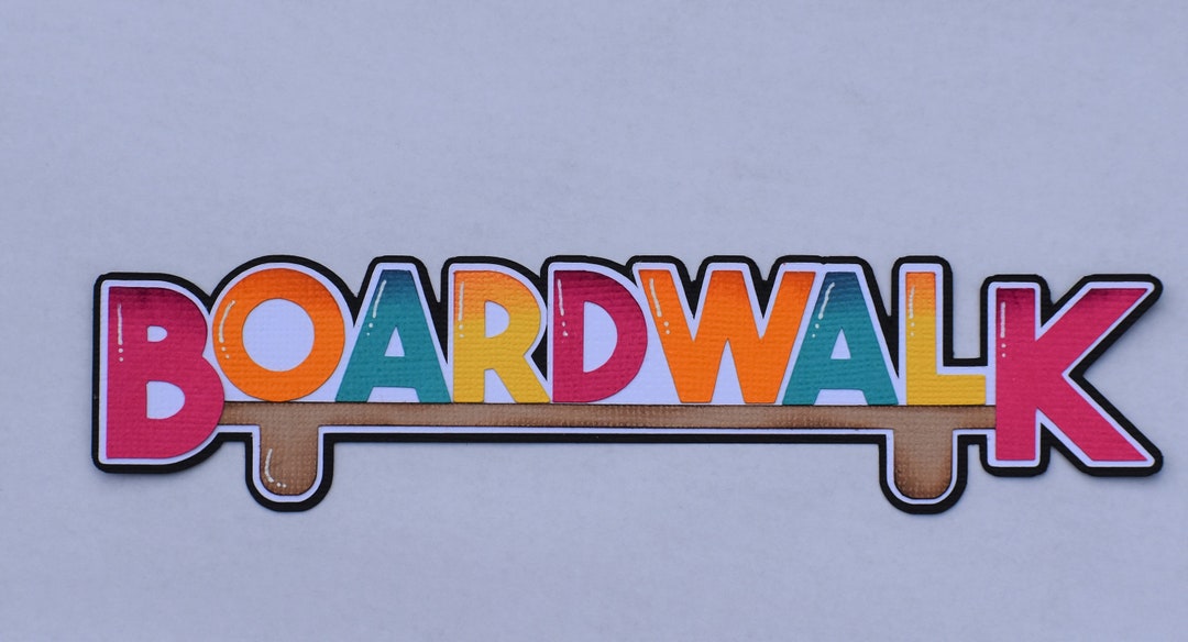 Scrapbook Title, Boardwalk, Ocean, Vacation, Beach, Paper Piecing, Die ...