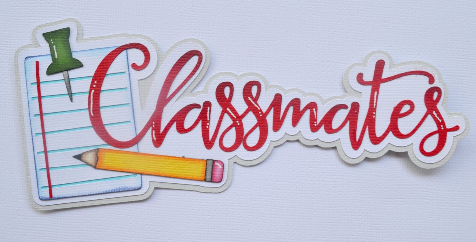 Craftecafe Classmates Paper Piecing Title for Premade - Etsy