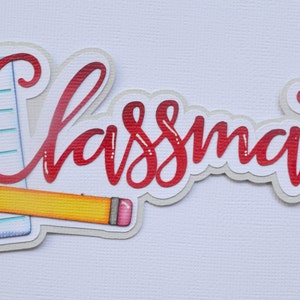 Craftecafe Classmates Paper Piecing Title for Premade Scrapbook Page ...