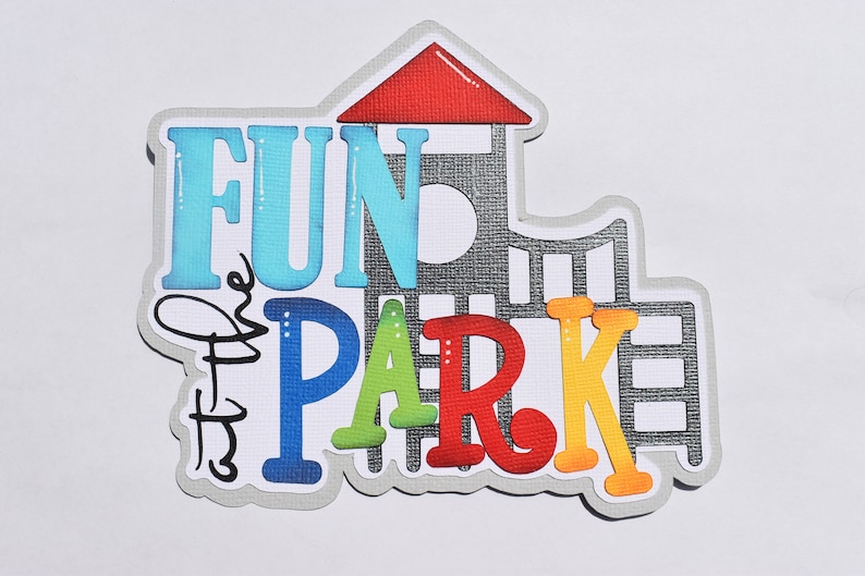 Scrapbook Title, Fun at the Park, Paper Piecing Die Cut, Playground ...