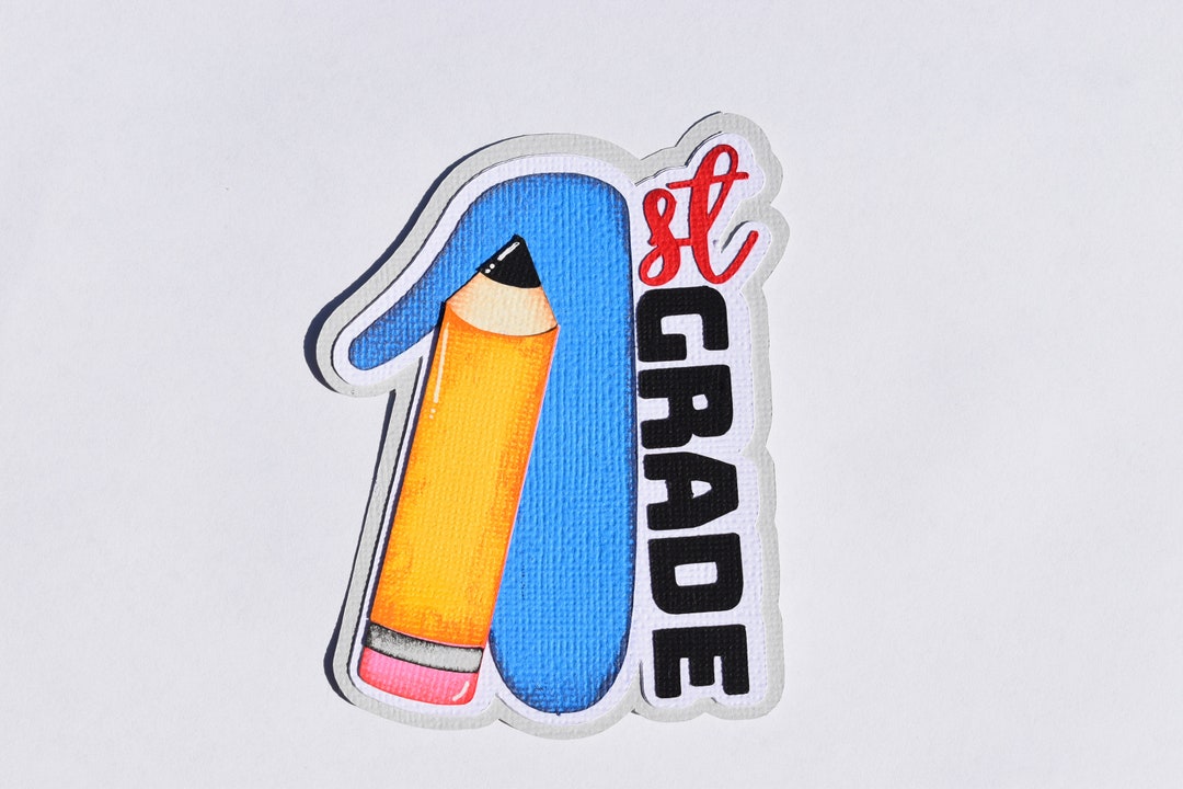 Scrapbook Title 1st Grade Paper Piecing, School, Die Cut, Reddie13 - Etsy