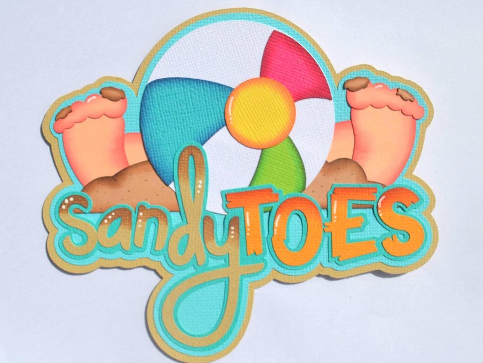 Paper Piecing, Sandy Toes, Beach, Ocean, Scrapbook Page, Layout, Die ...