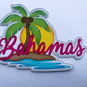 Scrapbook Title, Bahamas, Vacation, Travel, Beach, Paper Piecing, Die ...